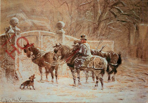 Picture Postcard- Ludwig Beckmann, Postillions Christnacht | eBay UK