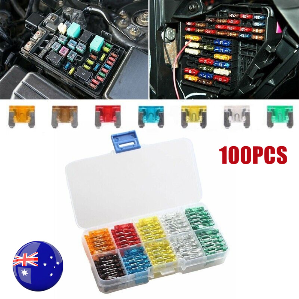 100pcs Micro Mini Blade Fuses Assorted Kit Car Auto SUV Low Profile Amp ...