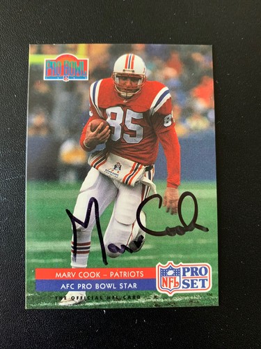 Marv Cook 1992 Pro Set Pro Bowl #381 Card New England Patriots ...