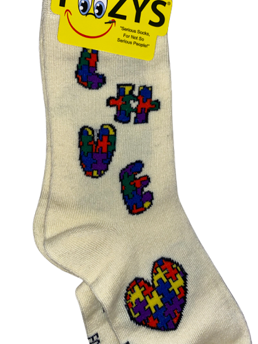 Foozy's Autism Awareness Hashtag Heart Love One Pair Women's Novelty ...