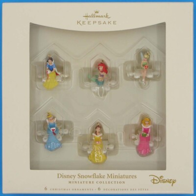 Disney Snowflake Miniatures 6 Miniature Collection Hallmark Ornament ...