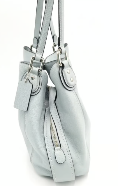 Coach Edie Turnlock Ice Blue Triple Compartment Shoulder Bag | eBay