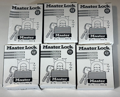 LOT OF 6 Master Lock 500KABRK #197 Breakaway Steel Warded Padlocks ...