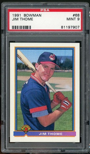 Jim Thome Rookie Card 1991 Bowman #68 PSA 9 | eBay