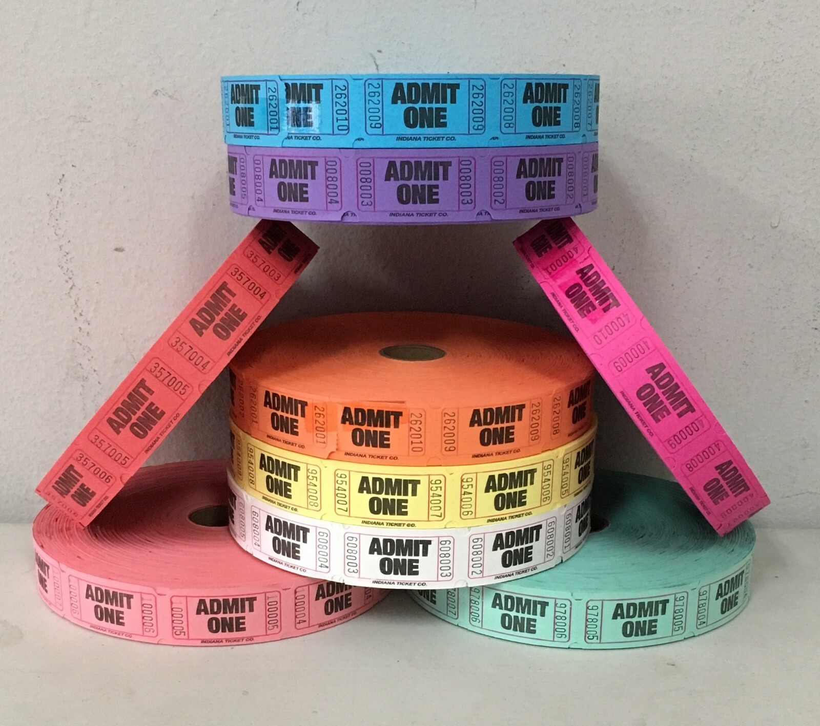 Admit One Tickets 1 Roll of 2000 each Carnival Fun Fair Festival 8 ...