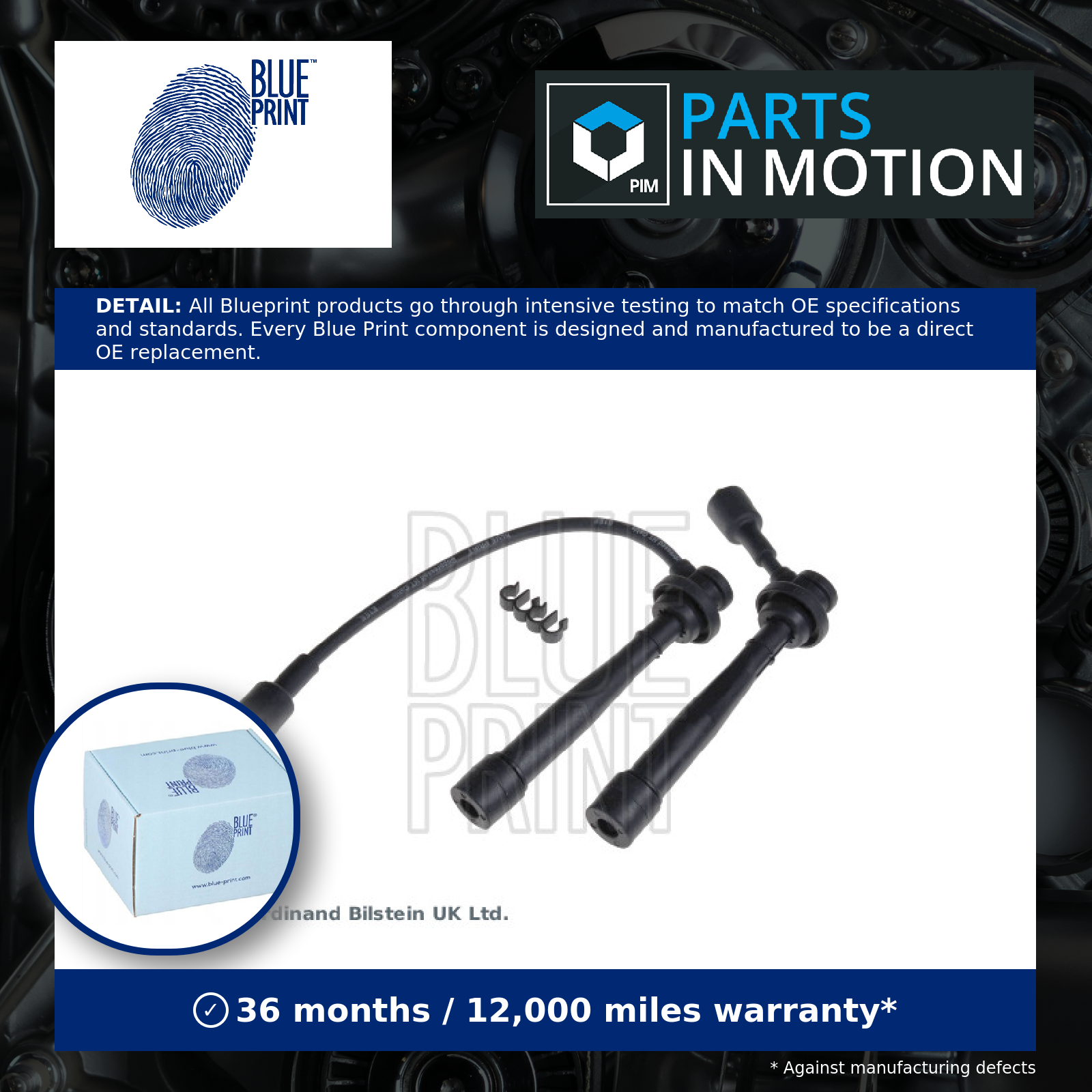 HT Leads Ignition Cables Set ADK81615 Blue Print 3370586G00 3370580G00 ...