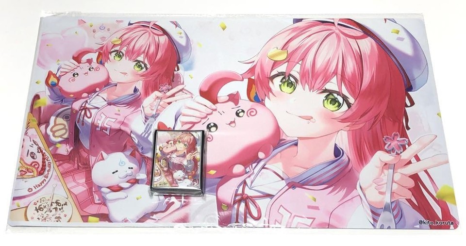 m3 Playmat Sakura Miko Mikochi Sleeve Set hololive F Supply TCG Japan ...