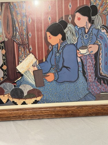 Virginia A. Stroud Native American Artist “Coffee Break” Framed Print ...