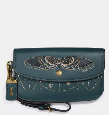 COACH 1941 Tattoo Butterfly Moth Chelsea Champlain Clutch Wristlet ...