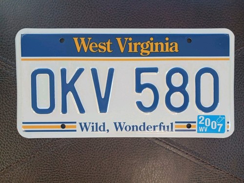 West Virginia 2007 Tin License Plate TAG # OKV 580 State Wild ...