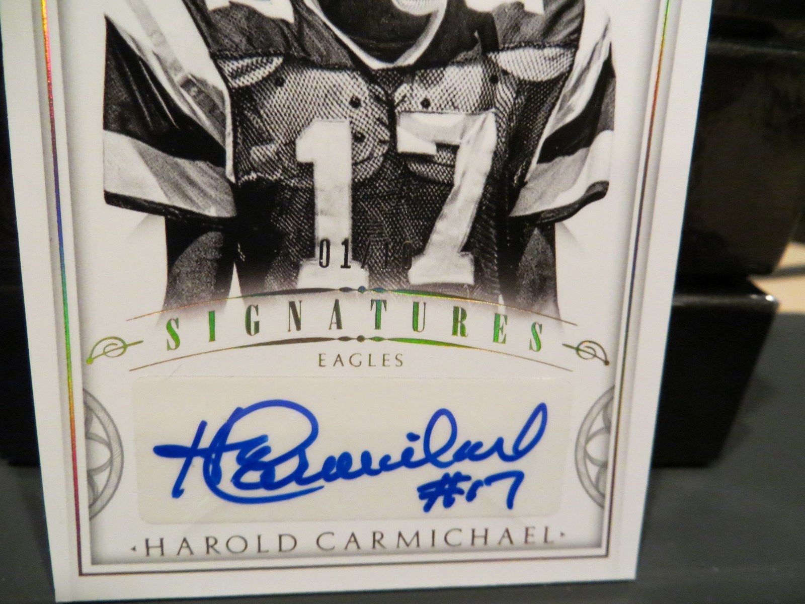 National Treasures Autograph Signatures Eagles Harold Carmichael 01/10 ...