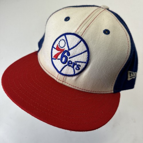 Philadelphia 76ers New Era Hardwood Ball Cap Hat Fitted 7 1/2 Baseball ...