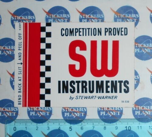 STICKER VINTAGE AUTOCOLLANT AUFKLEBER AUTO MOTO TUNING SW INSTRUMENTS ...