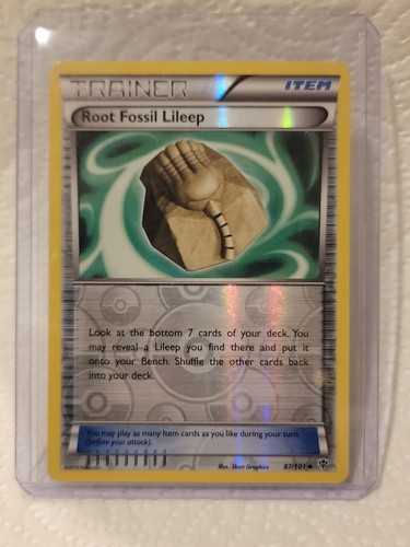 Root Fossil Lileep 87/101 B&W Plasma Blast REVERSE HOLO PERFECT MINT ...