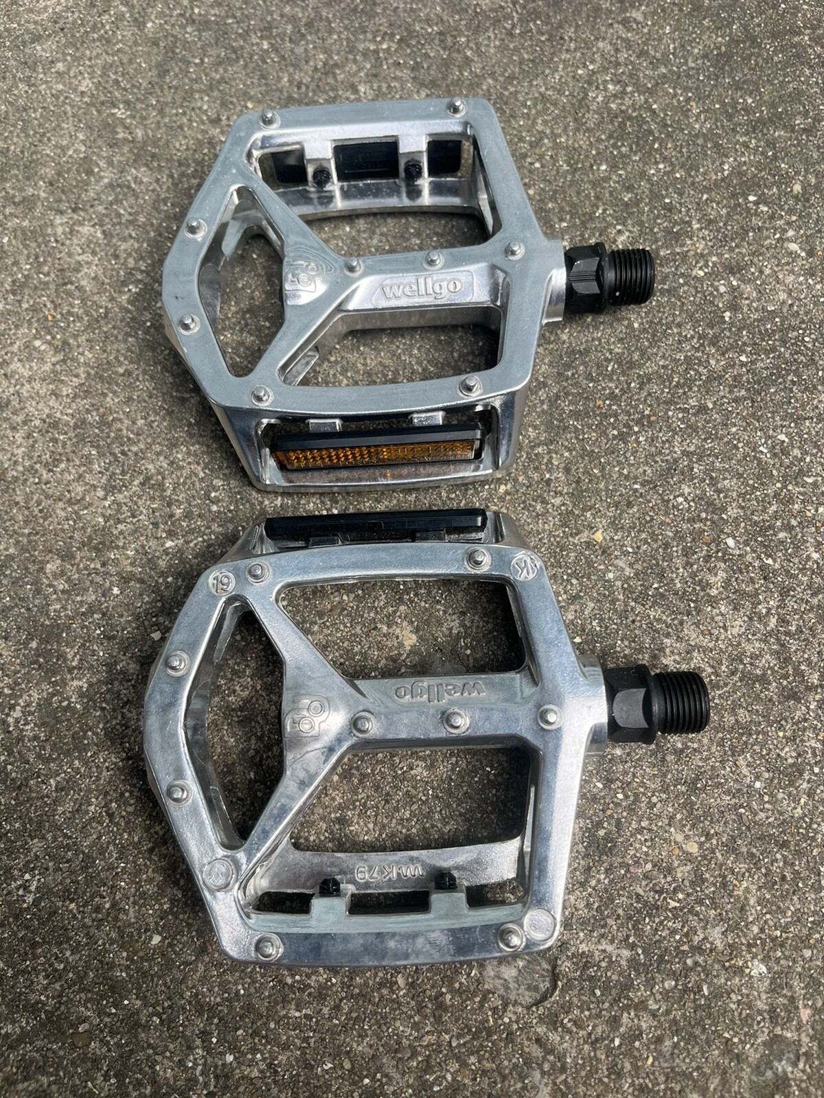 NOS Wellgo Silver K79 Pedal Set 9/16" axle BMX freestyle Bike pedals | eBay
