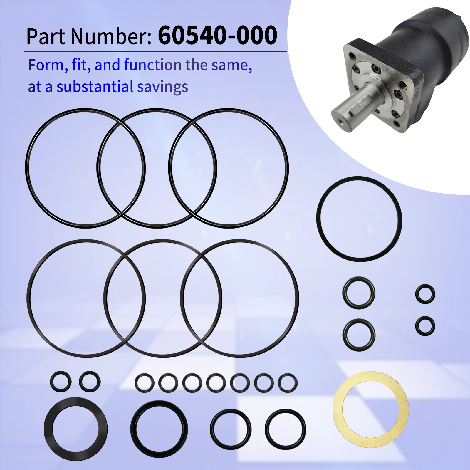 Motor Buna Seal Kit Fit Eaton Char-lynn Hydraulic 60540 H 101 Series ...