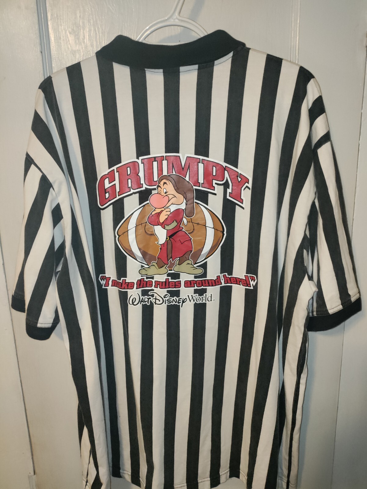 Vintage Walt Disney World Grumpy Seven Dwarf Football Referee Style ...