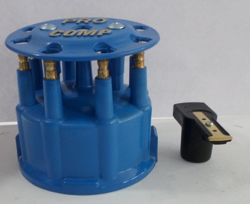 BLUE Ready-To-Run/Pro Billet Replacement Distributor Cap & Rotor ...