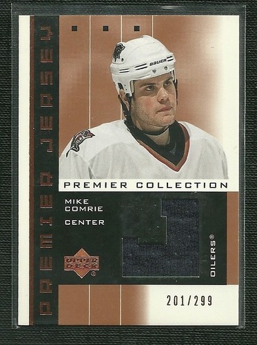 MIKE COMRIE 03 UPPER DECK PREMIER BRONZE JERSEY 201/299 EDMONTON OILERS ...