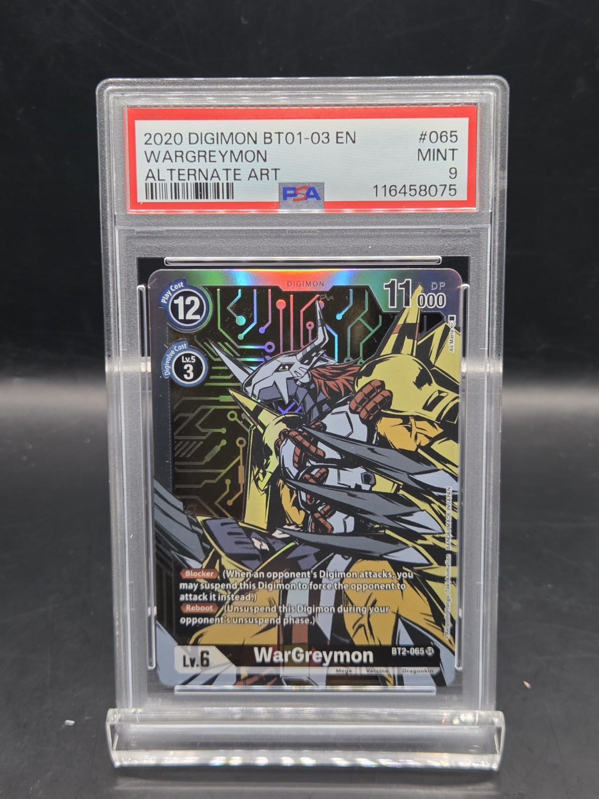 Psa 9 Waregreymon Alternate Art 2020 Digimon Bt01-03 En | eBay