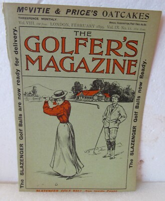 ORIGINAL 1899 COVER ONLY-THE GOLFER'S MAGAZINE WITH LADY GOLFER GOLF ...