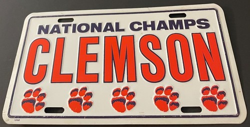 Clemson University National Champs Booster License Plate South Carolina ...