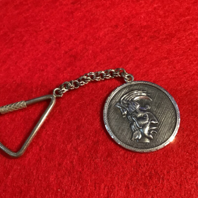 Vintage Mexican Silver Keychain with Mayan Aztec In Profile | eBay