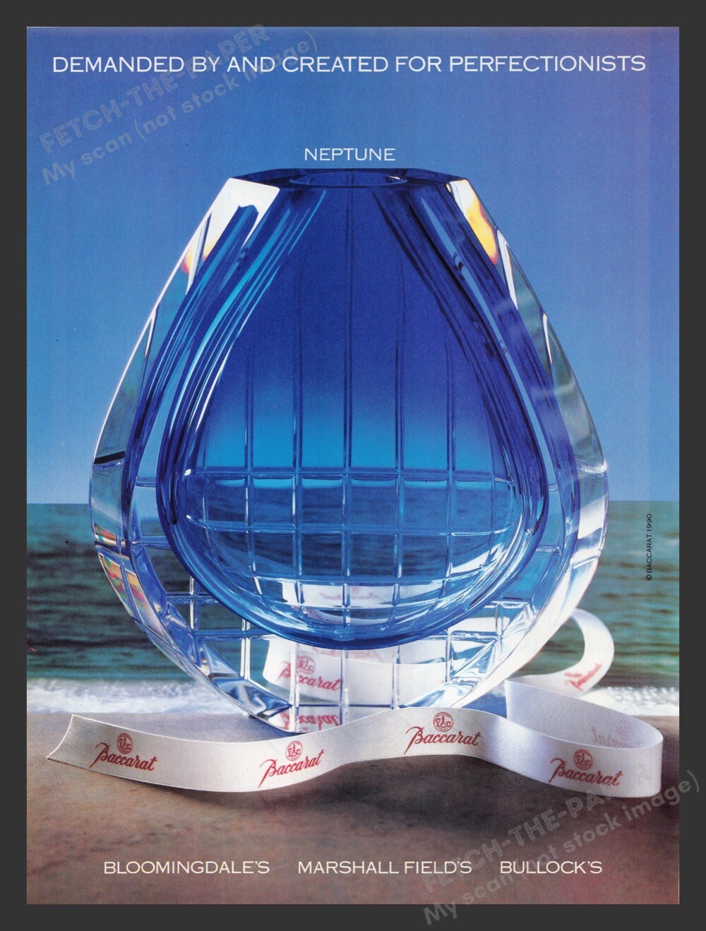 Baccarat "Neptune" Vase 1990s Print Advertisement Ad 1990 | eBay