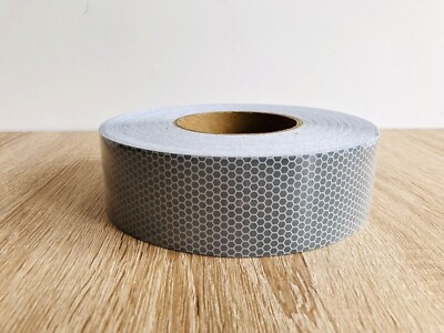 Silver Hi Viz High Intensity Reflective Tape Self-Adhesive Vinyl 2.5cm× ...