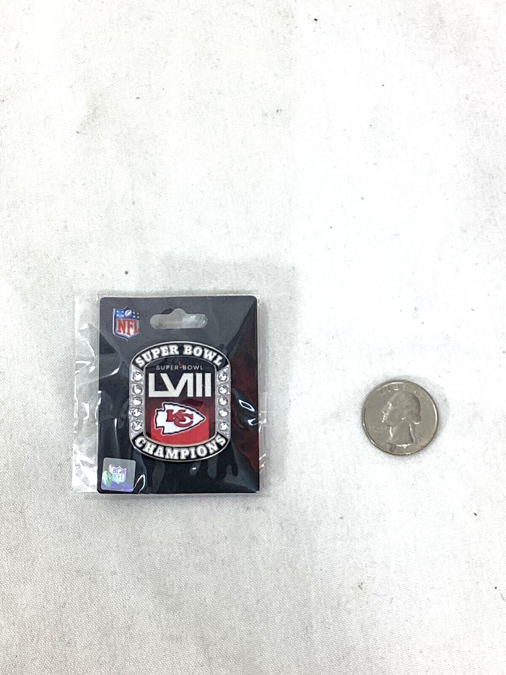 NFL Super Bowl 58 Champions Rhinestone Lapel Pin Kansas City Chiefs ...