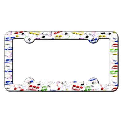 Music Notes Novelty Metal License Plate Frame LPF-028 | eBay