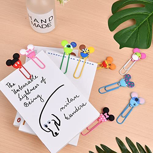 10PCS Cute Mouse Paper Clips Book File Page Marker Clips for Teacher ...