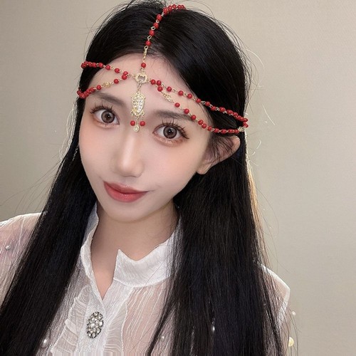 style Bohemian Fringed Chain Forehead Chain Tassel Pendant Fashion ...