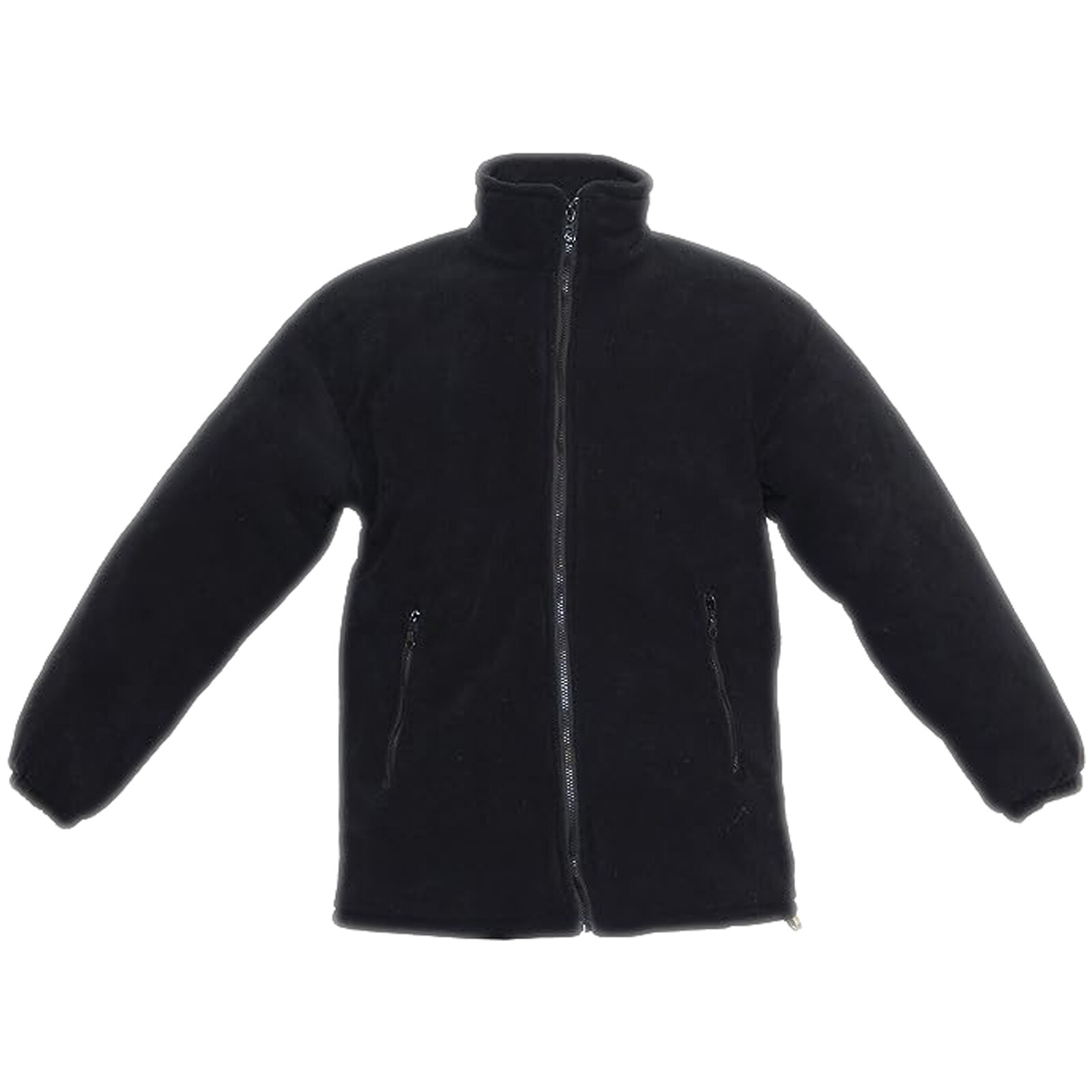 UNISEX PADDED FLEECE JACKET WINTER THICK WARM QUILTED LINED ANTI PILL ...
