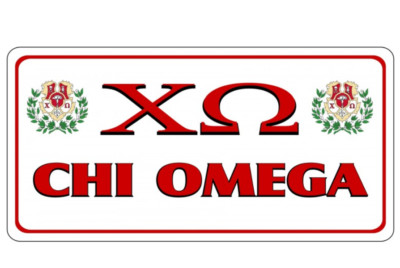CHI OMEGA FRATERNITY USA MADE METAL LICENSE PLATE | eBay