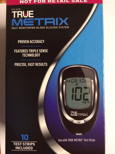 True Metrix Blood Glucose Monitoring System Complete kit Include 10 ...