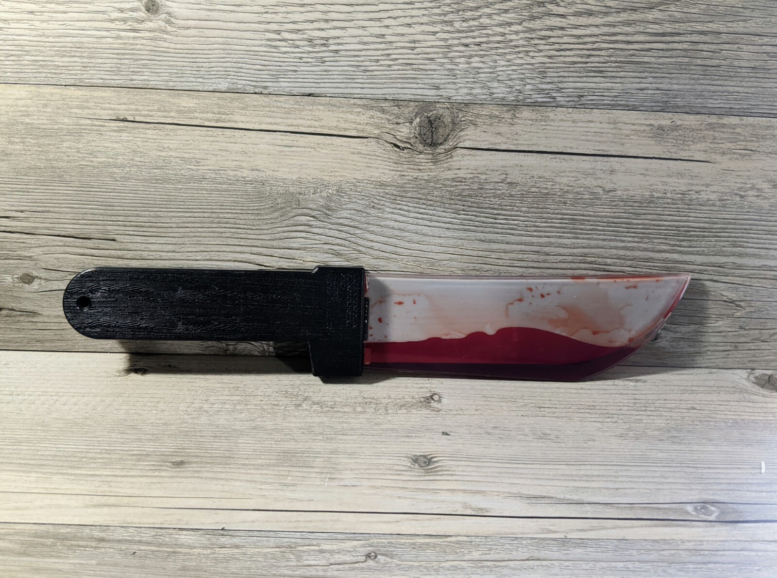 2019 FAUX BLOODY 14” PLASTIC DAGGER BUTCHER KNIFE HAL… - Gem