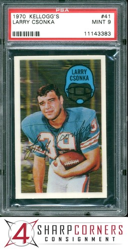 1970 KELLOGG'S #41 LARRY CSONKA DOLPHINS HOF PSA 9 | eBay