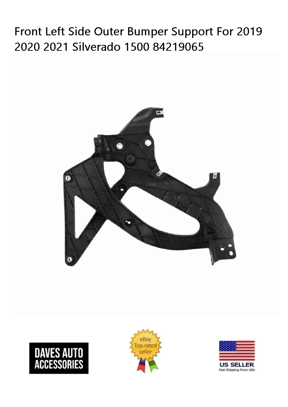 Front Left Side Outer Bumper Support For 2019 2020 2021 Silverado 1500 ...