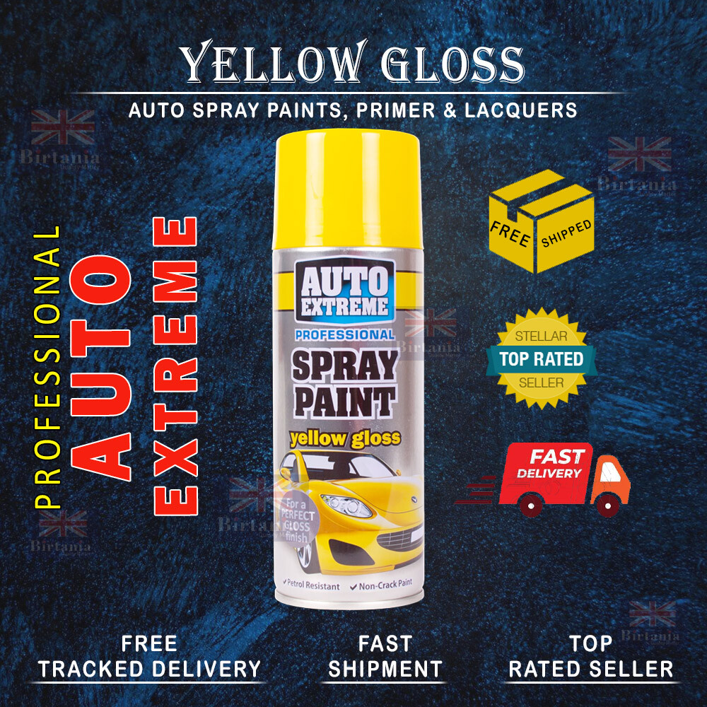 Car Spray Paint Aerosol Auto Lacquer Primer Matt Gloss Metal Wood ...