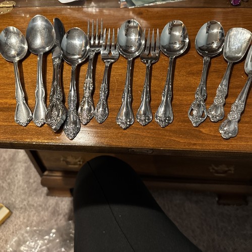 Oneida Rogers Stainless Mix Lot Flatware 12 Pieces Traditional Patterns ...