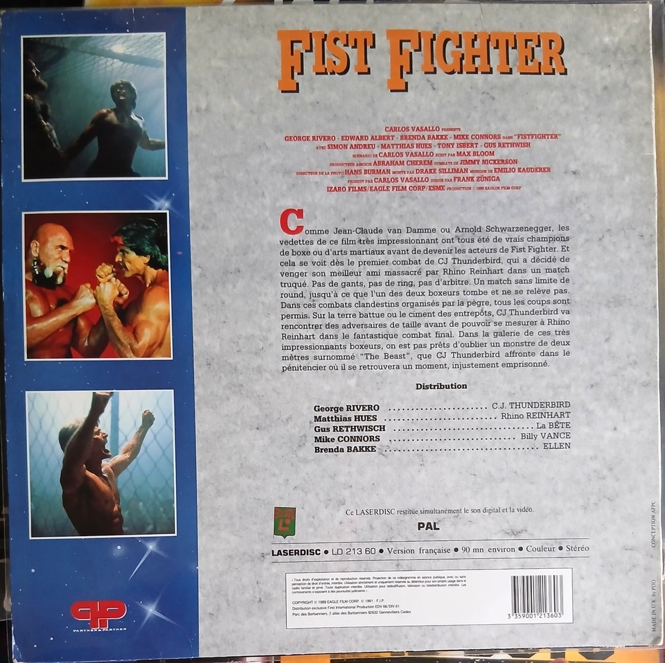 FIST FIGHTER SPORT COMBAT LASERDISC LASER DISC PAL FRANÇAIS | eBay