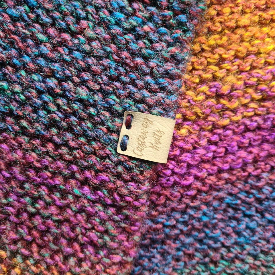 Hand Knitted Autumn Rainbow Chunky Infinity Scarf Snood Cowl Neck ...