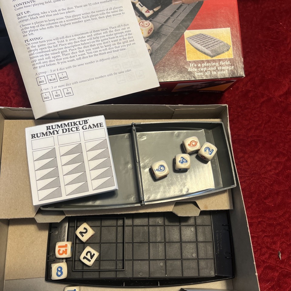 Rummikub Rummy Dice Game 1995 Pressman Toy Corp 21853004205| eBay