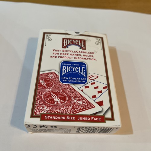 Sealed Bicycle Playing Cards Rider Back Red Jumbo Index Texas Hold'em ...