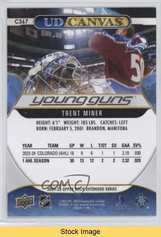 2024 Upper Deck Extended Series UD Canvas Young Guns Trent Miner #C367 READ f6d | eBay