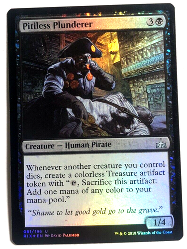 Pitiless Plunderer FOIL 081/196 Rivals of Ixalan MTG Magic the ...