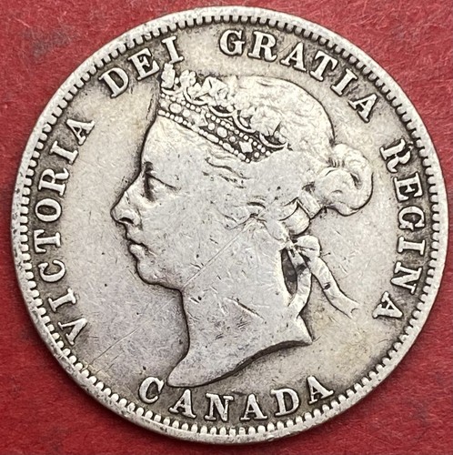 1889 Canada 25 Cents Closed 9 - F/VF - Scratch Trend 850$ Lot#6269 | eBay