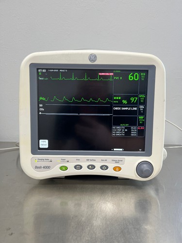 GE Dash 4000 Patient Monitor SpO2,ECG,NIBP,Temp,CO2 | eBay