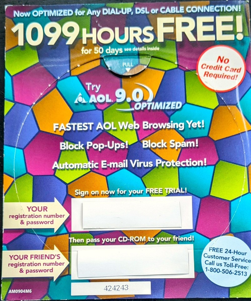 MOSAIC America Online Collectible / Install Disc, Vintage AOL CD, v9.0 Rare | eBay